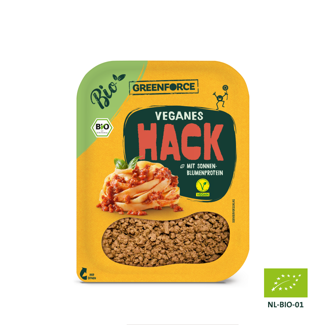 Frisches veganes Bio Hack im Supermarkt | GREENFORCE
